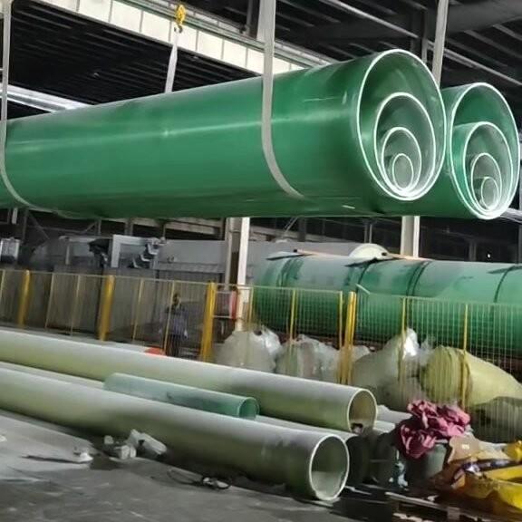 Fiberglass Reinforced Plastic Pipe showing construction details and flange connection