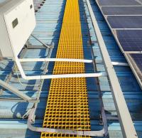 Quality 40x40x30mm Solar Roof Top Panel Mesh Pedestrian Walkway Fiberglass Grating for sale
