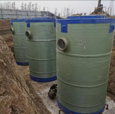 Cina Stazione elevatrice prefabbricata integrata in FRP per la raccolta delle acque piovane Stazione pompatrice di fognature sepolte in FRP in vendita