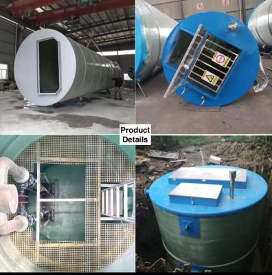 Cina Stazioni di pompaggio prefabbricate in FRP GRP integrate per la soluzione di trattamento delle acque reflue per il controllo delle inondazioni in vendita