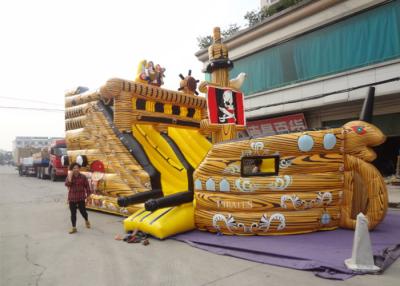 China Corrediça inflável comercial gigante do navio de pirata de encerado durável do PVC para o aluguel à venda