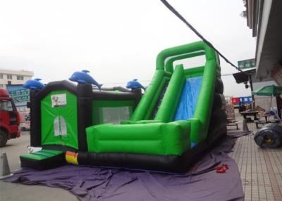 China Outdoor Jumping Castle Inflatable Water Slide , Commercial Inflatable Water Slide With Bounce House for sale