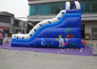 Cina acquascivolo gonfiabile gigante blu di Commercia del campo da giuoco degli adulti e dei bambini del PVC di 0.55mm per il partito in vendita