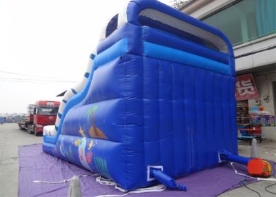 Cina acquascivolo gonfiabile gigante blu di Commercia del campo da giuoco degli adulti e dei bambini del PVC di 0.55mm per il partito in vendita