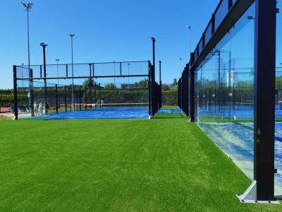 China 10mm Tennis Kunstmatig Gras 6x20m10x20m Panoramisch Padel-Hof Te koop