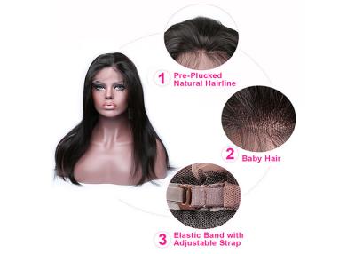 Cina Parrucche piene brasiliane del pizzo dei capelli umani di 100%, colore nero sembrante naturale delle parrucche dei capelli umani in vendita