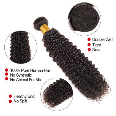 Cina Nessun tessuto vergine non trattato riccio crespo brasiliano dei capelli umani dei capelli 100% di afro acido in vendita