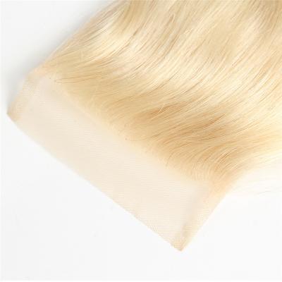 Cina Capelli umani reali brasiliani di colore #613 del corpo di Wave del pizzo della chiusura dei capelli biondi del bambino in vendita
