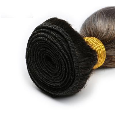 Cina I pacchi indiani vergini dei capelli umani, capelli grigi di Ombre impacchetta un'estremità completa dei due toni in vendita