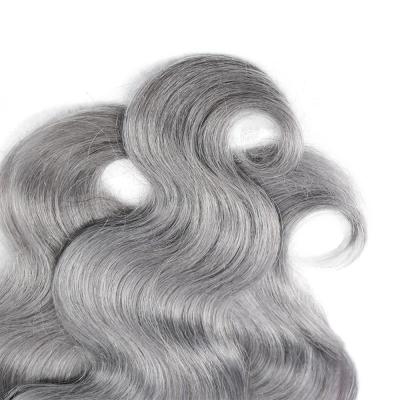 Cina I pacchi indiani vergini dei capelli umani, capelli grigi di Ombre impacchetta un'estremità completa dei due toni in vendita