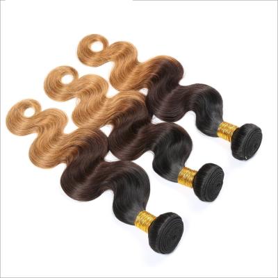 Cina Estensioni dei capelli di Ombre di tono del brasiliano 3, pacchi dei capelli umani di Ombre in vendita
