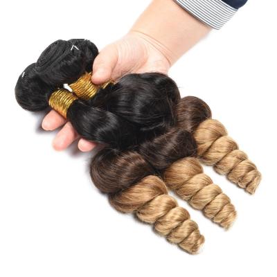 Cina Allenti le estensioni dei capelli di Ombre Remy della bionda di Wave morbide ed il colore pulito 1b/4/27 in vendita