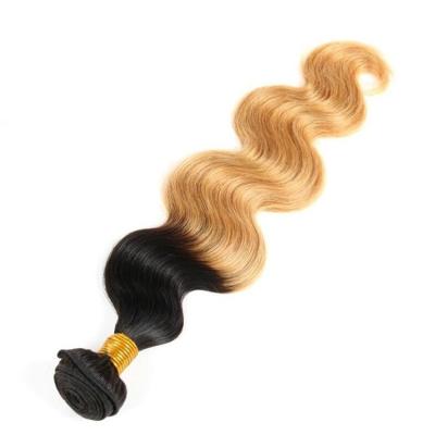 Cina Pacchi del tessuto dei capelli di Ombre del vergine, capelli del brasiliano di Ombre di tono di Wave 3 del corpo in vendita
