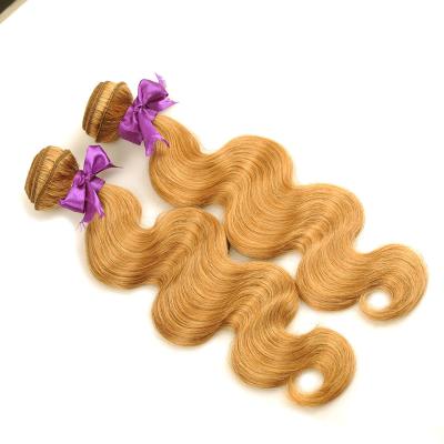 Chine Les cheveux non-traités 3 de vague de corps de l'extension #27 de cheveux de Vierge empaquettent avec la fermeture à vendre