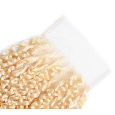 Cina I capelli in profondità ricci della bionda 613 impacchettano la chiusura peruviana brasiliana del pizzo in vendita