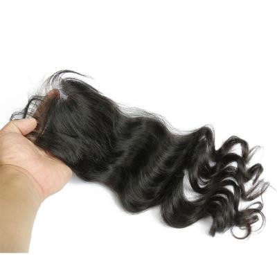 Cina Morbidezza naturale dei capelli di Wave della chiusura dei capelli indiani sciolti indiani vergini non trattati del tempio in vendita