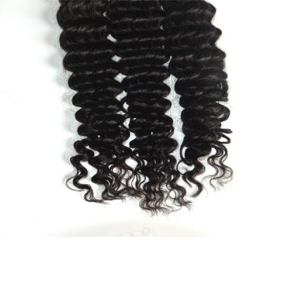 Cina Estensioni brasiliane dei capelli ricci dell'estremità completa e spessa, pacchi profondi dei capelli umani di Wave  in vendita