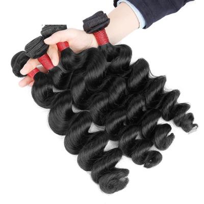 Cina I capelli umani peruviani di colore puro non impacchettano peso sciolto peruviano di spargimento dei capelli 3.5OZ di Wave in vendita