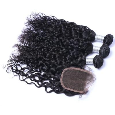 Cina Le estensioni peruviane dei capelli umani di 100% con capelli vergini 4x4 merlettano la chiusura in vendita