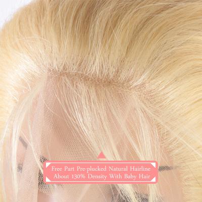 China 613 Blonde 360 Lace Front Closure Wigs Grade 7A With Ajustable Elastic Band for sale