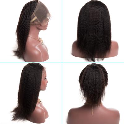 Cina Struttura diritta crespa di Yaki del corpo di Wave 360 del pizzo del brasiliano frontale diritto dei capelli umani in vendita