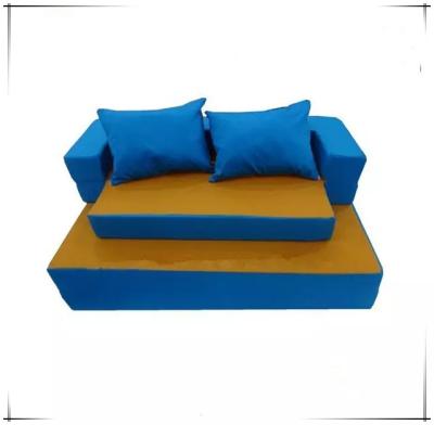 Chine Enfants pliant la couverture démontable de fonction multi de canapé-lit de mousse de mémoire bleue/couleur de jaune à vendre