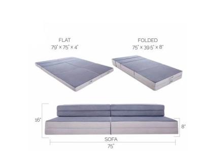 中国 着席/睡眠のポータブルのための折る快適な記憶泡のソファー ベッド  販売のため