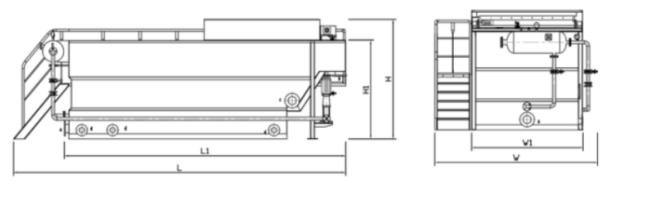 Stainless Steel DAF Standard Air Flotation Machine 2 - 150 m3/h