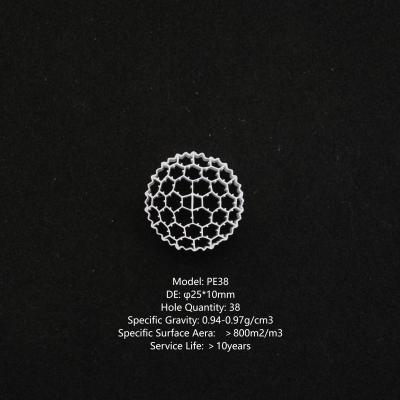 Китай HDPE MBBR Biofilm Carrier с удельной массой > 0,96 g/cm3 Эффективная поверхность > 500 m2/m3 и соотношение пустоты > 95% для очистки сточных вод продается