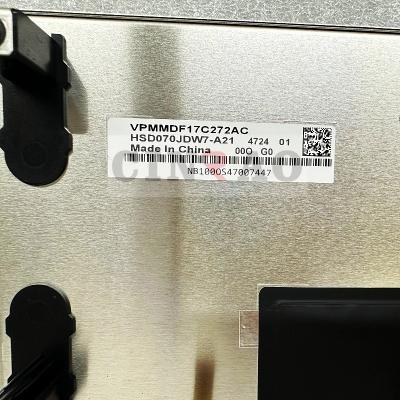 중국 7인치 800*480 LCD 디스플레이 HSD070JDW7-A21 자동차 화면 패널 WLED LVDS GPS 내비게이션 판매용