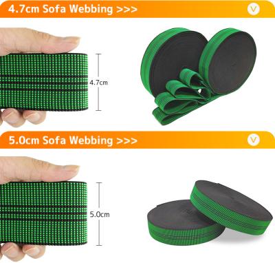 China Sofa & Chair Elastic Webbing Latex Band Furniture Repair DIY Upholstery Modification Couch Elasbelt Made Rubber PP PE Materials for sale