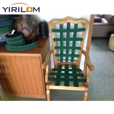 China Hot Sale Factory Price 4.8cm Green Color Polypropylene Fiber Elasticity Tape Sofa Webbing for sale