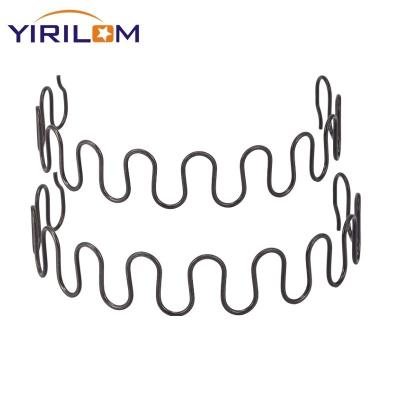 China Black Zigzag Spring For Home Furniture With Customized Arc Height 16-35mm Width For Sofa Seating for sale