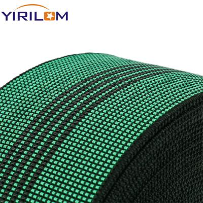 China Direct Factory 50mm Green Elastic String Webbing for Upholstery Furniture Back Sofa for sale