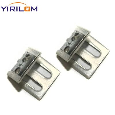 China 4-Hole Zinc-Plated Spring Clip for Sofa Hardware with Half Plastic Covered Design for sale