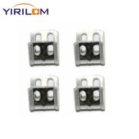 China 4-Hole Zinc Coated Sofa Spring Clip Half Plastic Covered for Zigzag Spring Furniture Hardware for sale