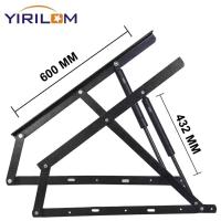 China Customize 600mm Bed Lift Mechanism Gas Spring Strut Support Hinge Bed Sofa Storage Space Saving for sale