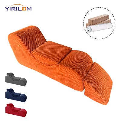 China Vacuum Compression Roll Package Lazy Sofa Simple Foldable Leisure Tatami Sofa Home Living Room Retractable Lounge Chair for sale