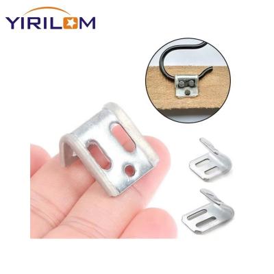 China Guangdong Factory Wholesale Price Good Quality Furniture Accessories Zigzag Spring Sofa Metal Clips 4 Holes Spring Clips for sale