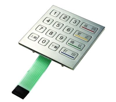 Cina Pinpad inossidabile quadrato del metallo per il BANCOMAT e chiosco con l'interfaccia USB, PS/2 e RS232 in vendita