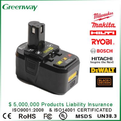 China 18v 3000mAh Electric tool battery Replacement Lithium Battery for Ryobi P104 Electric tool for sale
