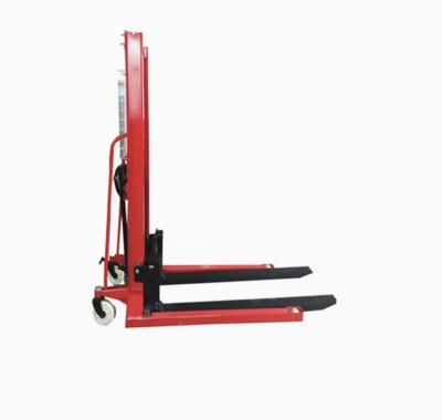 China Adjustbale Semi Electric Lift Stacker 1 Ton Load Capacity Manual Push Stacker Customized for sale