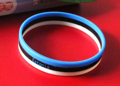 Cina 3 polsini su ordinazione della gomma di silicone dei tifosi delle strisce facili portare in vendita