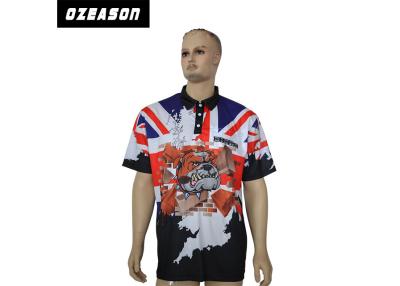China Custom design your own brand polyester sublimated mens dry fit polo t-shirts for sale