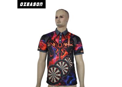 China Sublimation printed never fading customized unique dry fit darts polo shirts for sale