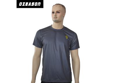 China Round Neck Sports Team Polo Shirts Grey Color Durable Material Never Wash Off for sale