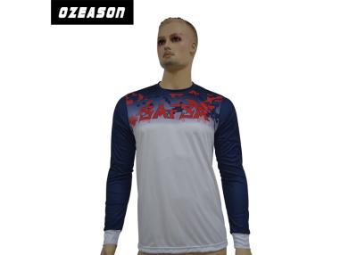 China Polyester / Cotton Mens Long Sleeve Sport Shirts XS-6XL For Adult Anti Pilling for sale