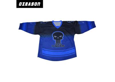 China Polyester Ice Hockey Shirts Tackle Twill , Practice Hockey Jerseys With Numbers for sale