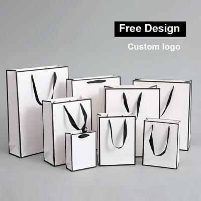 Cina Product Custom Branded Boutique Carrier Shopping Bags with Logo and Flexiloop Handle in vendita