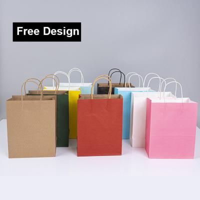 Cina Christmas Gift Packaging Kraft Paper Bag with Flexiloop Handle and Custom Logo Design in vendita